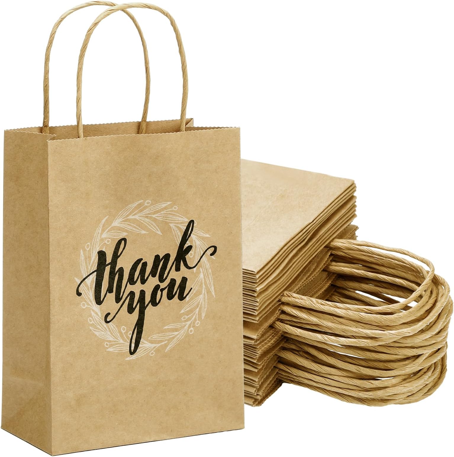 Amazon.com: Sparkle and Bash 100-Pack Small Thank You Gift Bags with ...