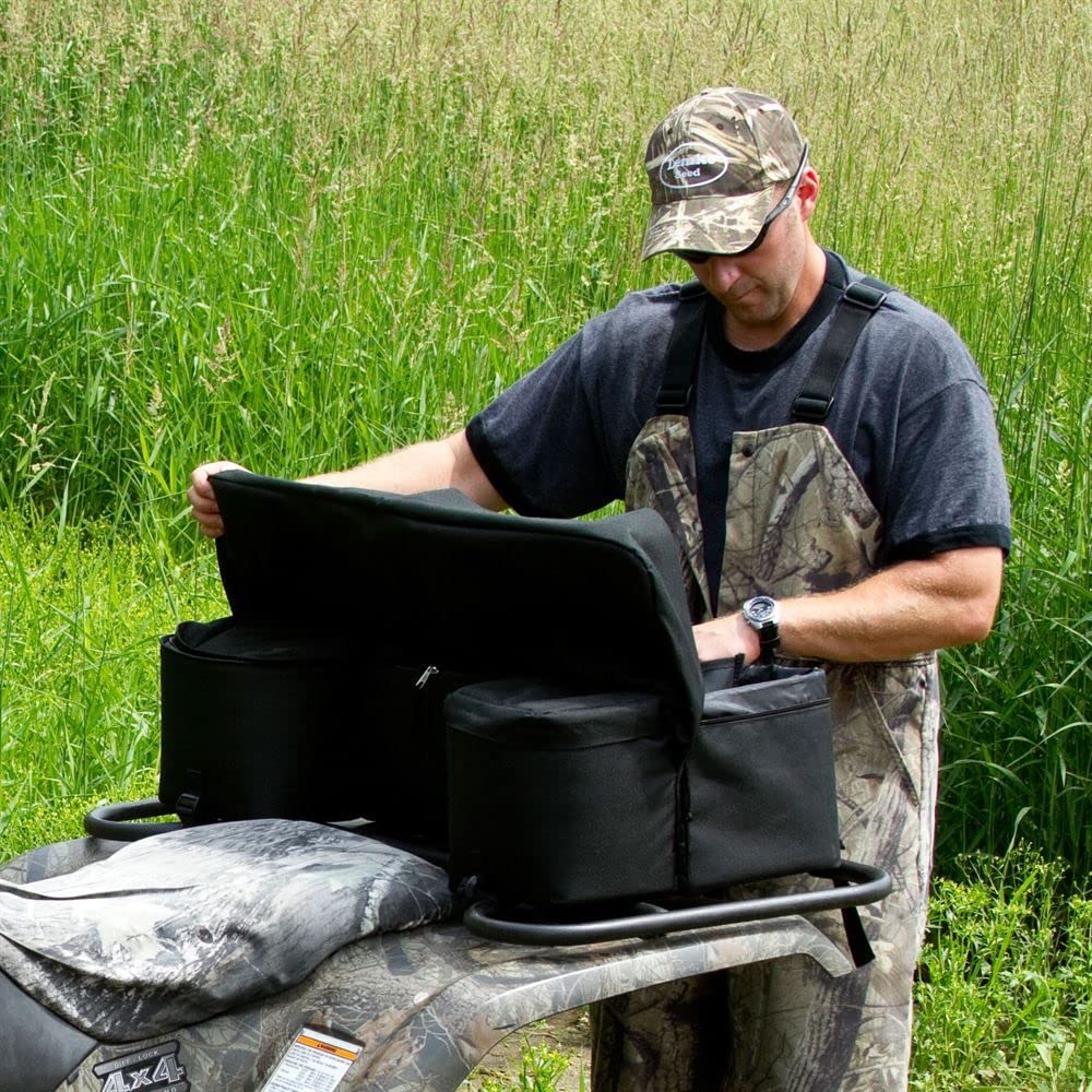 Snapklik.com : Black ATV Rack Rear Utility Pack