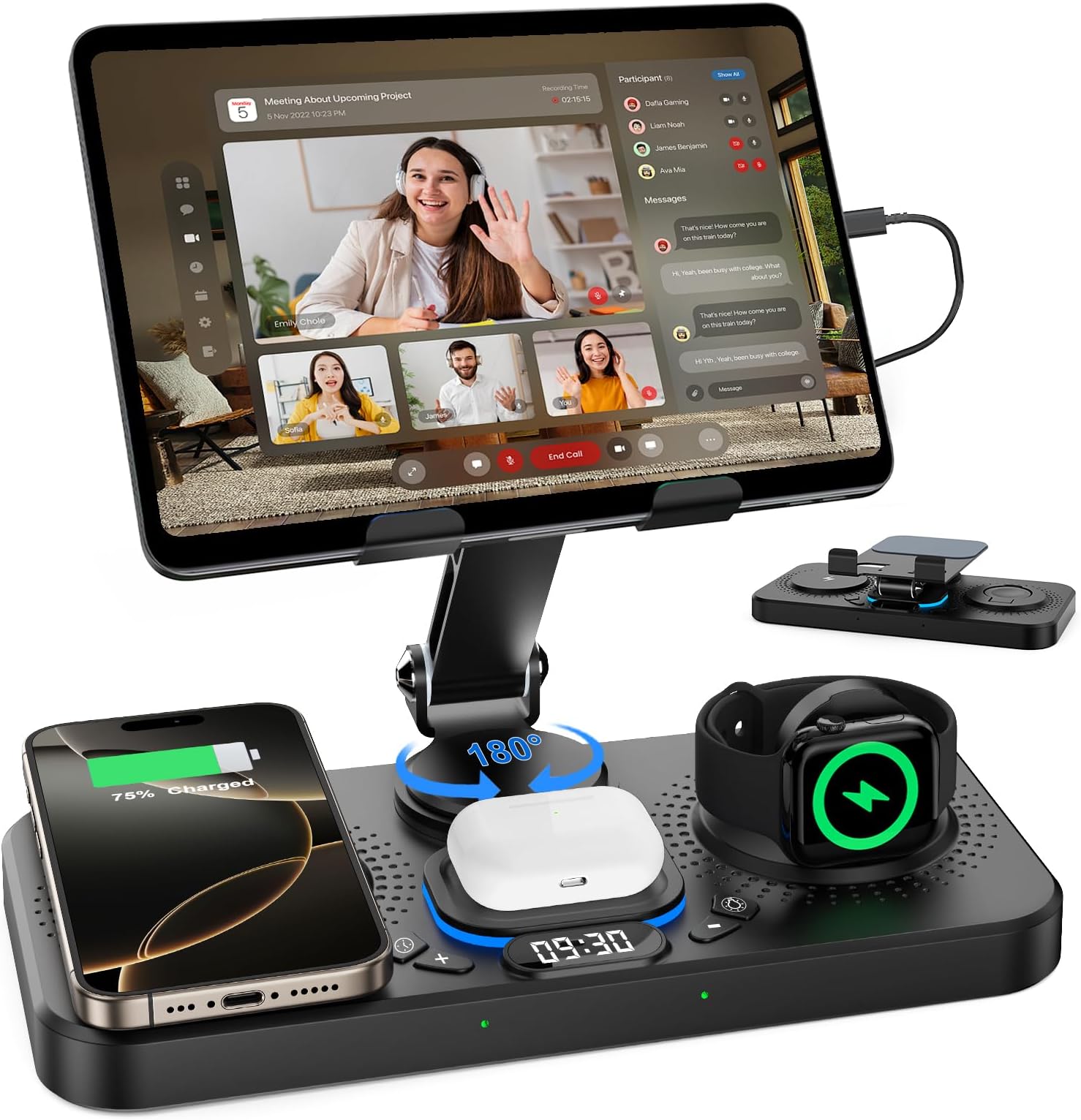 Amazon.com: 30W Charging Station for Apple Products, Foldable Wireless ...