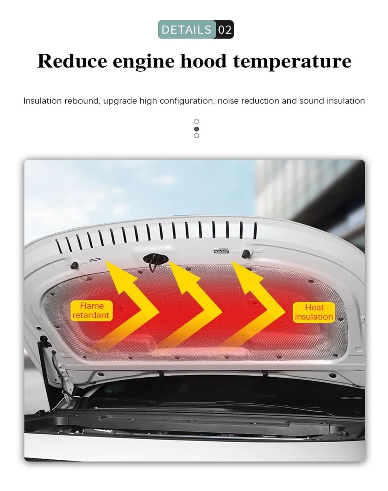 Engine Bay Noise Reduction Engine Hood Insulation Mat For Toyota ...