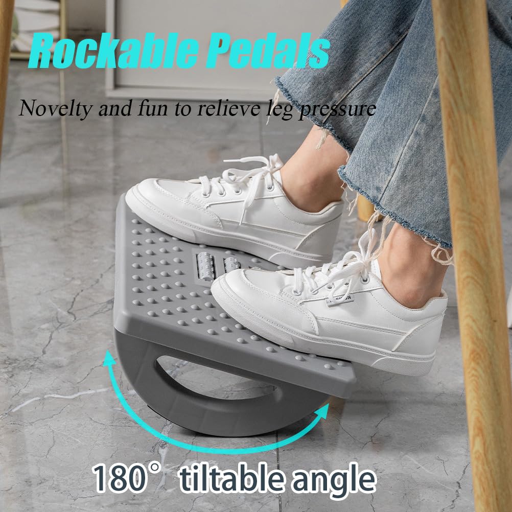 Snapklik.com : Adjustable Height Ergonomic Foot Stool - Under Desk Foot ...