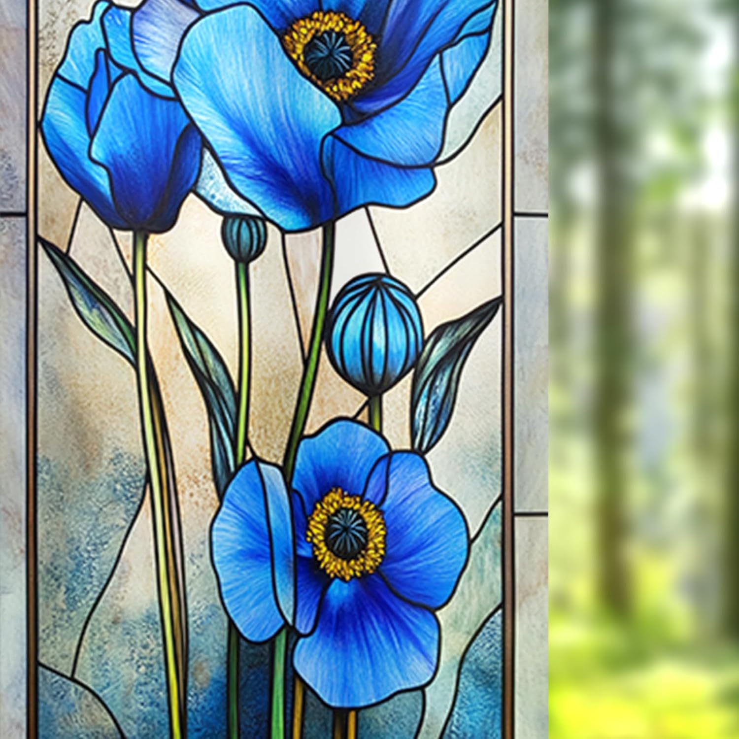 Amazon.com: Atumbonan Gothic Rainbow Window Film, Stained Glass Window ...