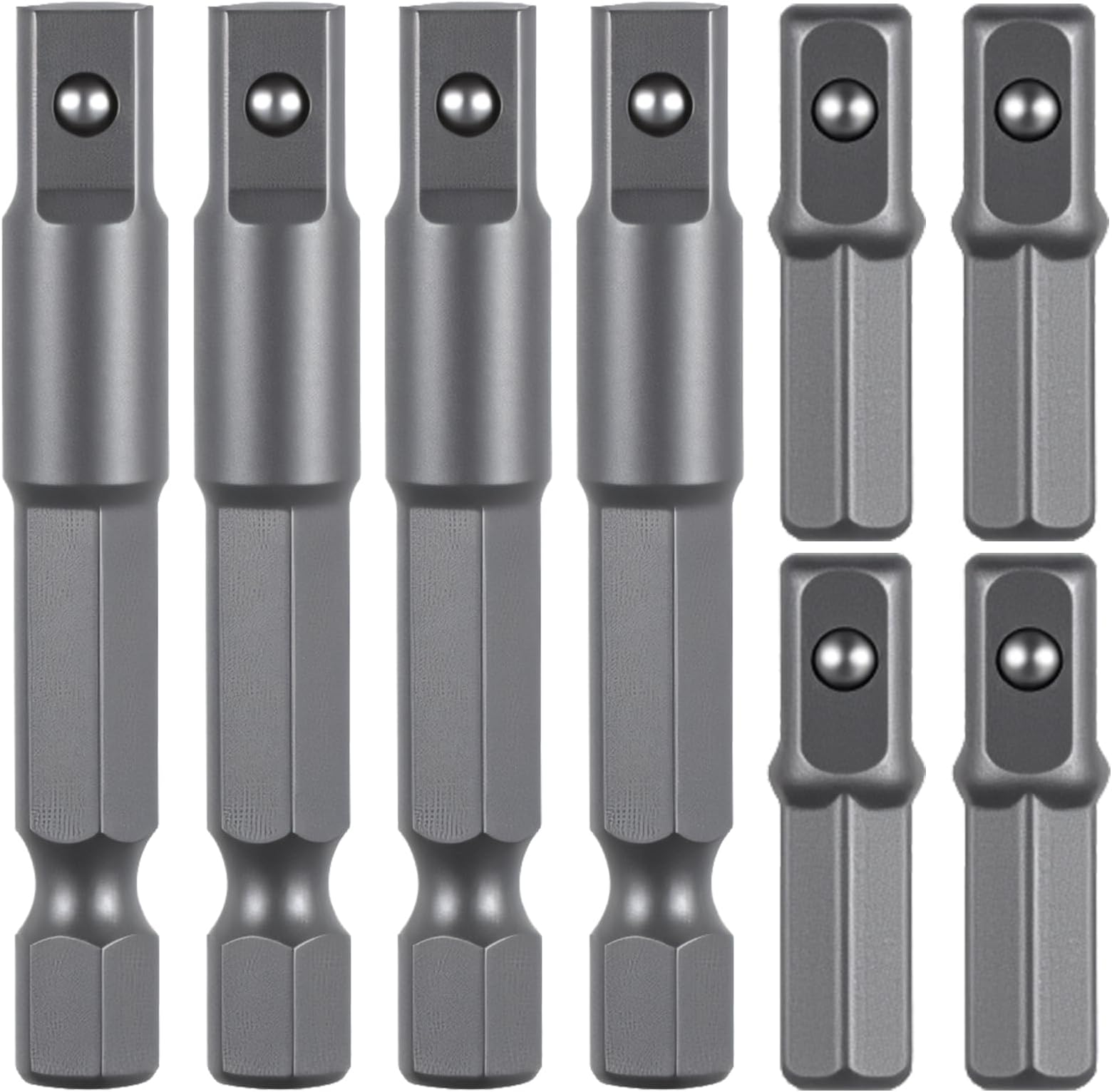 Amazon.com: 8 PCS 1/4 Hex to 1/4 Square Socket Adapter, Drill Socket ...
