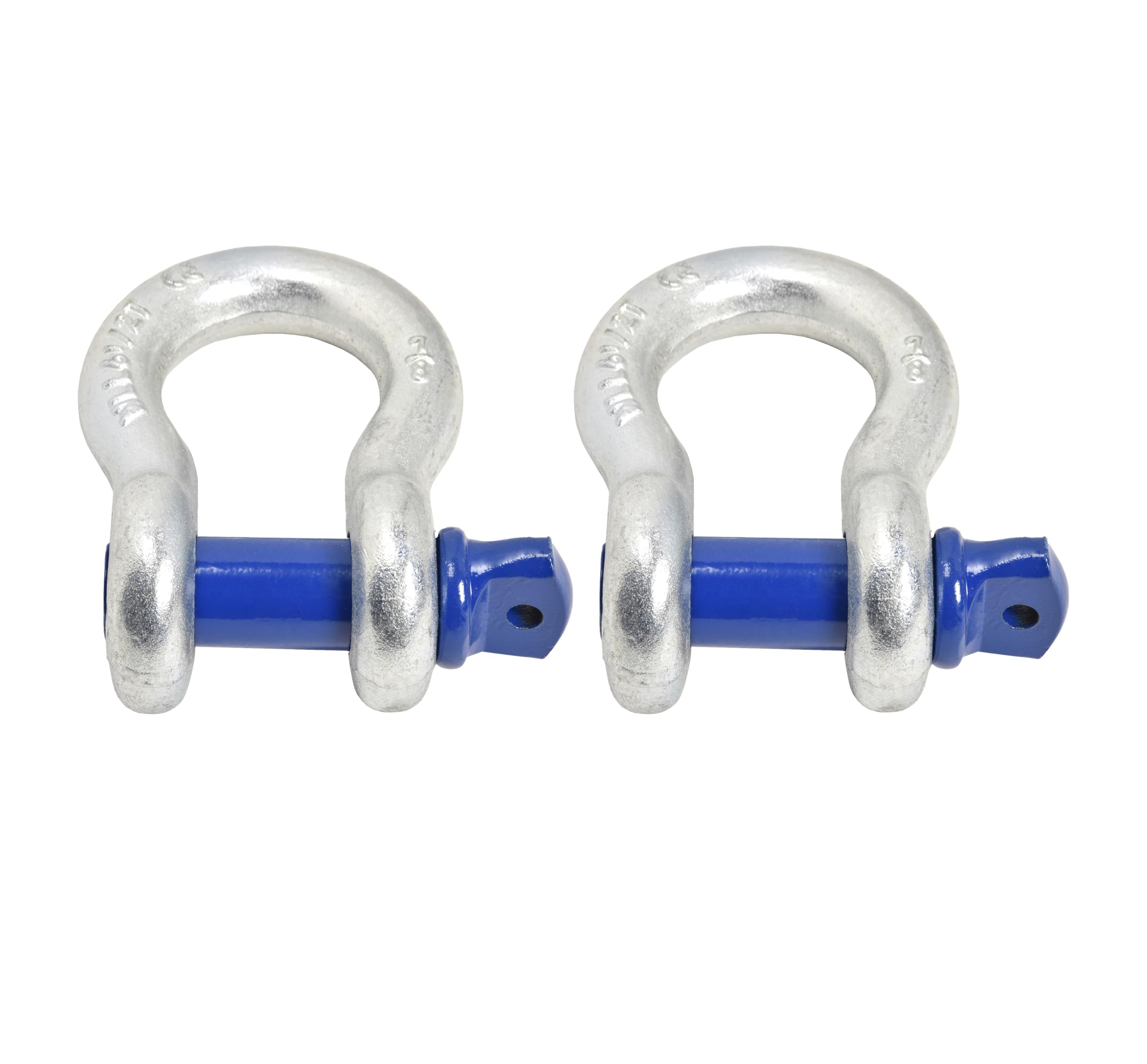 Amazon.com: 2 Pack Galvanized/Blue Bow Shackle 7/8" inch Alfa Wheels D ...