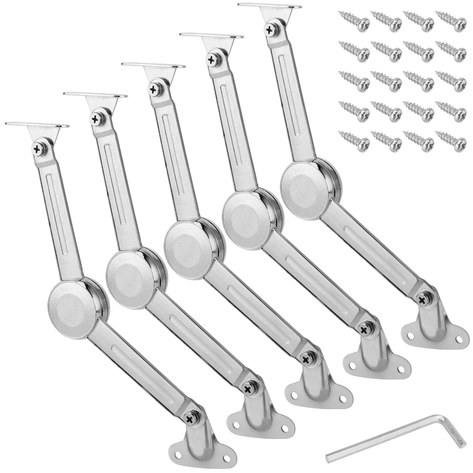 FUNSUEI 5 PCS Folding Lid Support Hinge, Lid Stay Folding Hinge, Lid ...