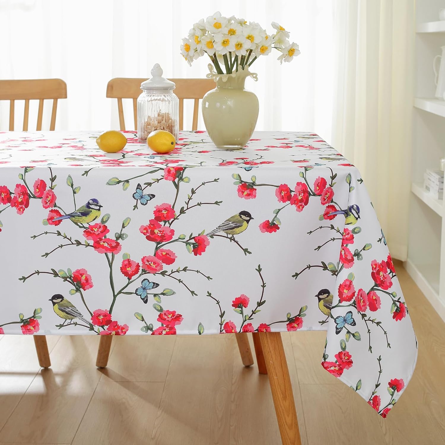 Amazon.com: Honellaty Spring Summer Tablecloth 52 x 70 Inch Rectangle ...