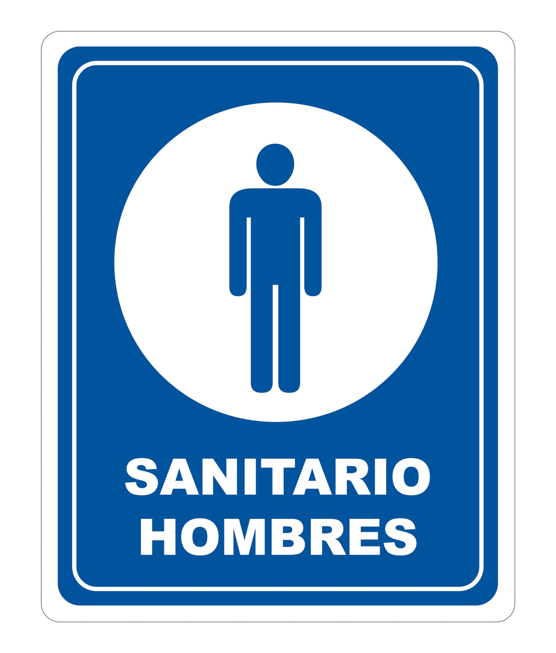 Genérico Monsterprint Señalamiento Letrero Sanitario Hombres, 20x25 cm ...