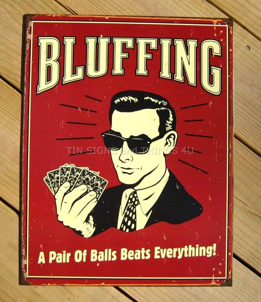 Amazon.com : ShopForAllYou Vintage Decor Signs Bluffing Pair of Balls ...