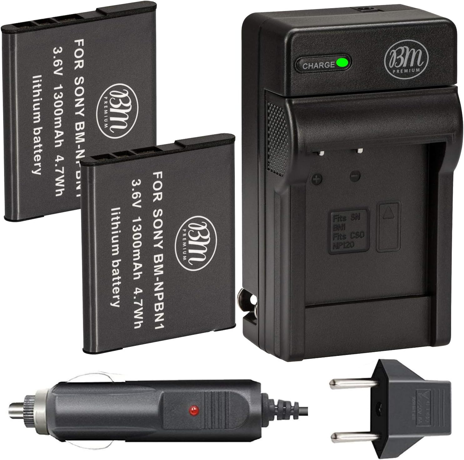 Amazon.com : BM Premium 2-Pack of NP-BN1 Batteries and Battery Charger ...