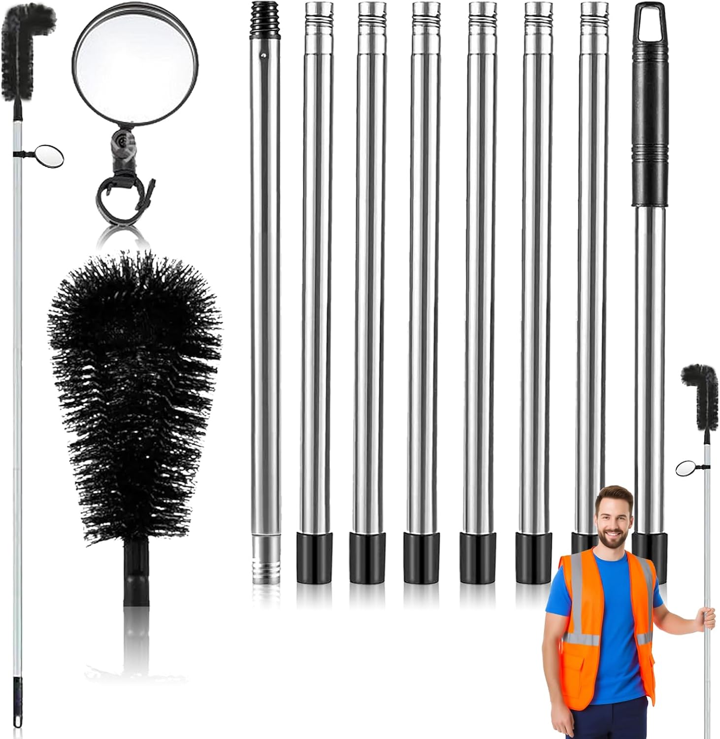 Gutter Cleaning Tools from The Ground, Adjustable Gutter Cleaner Tools ...