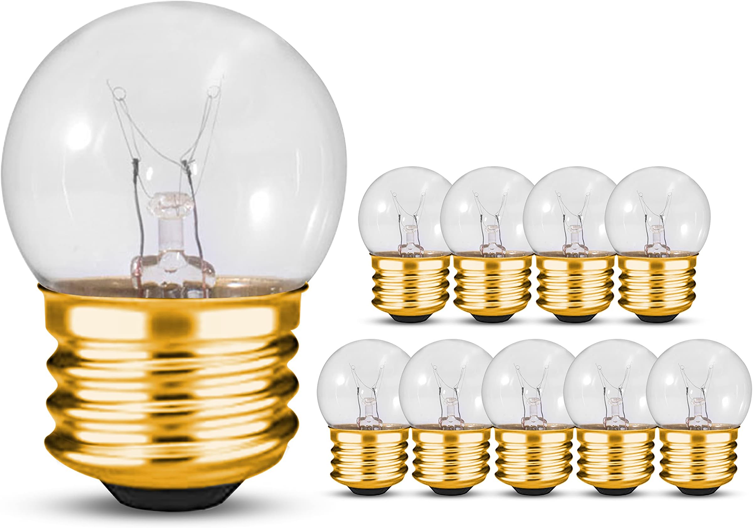 Honoson 20 Pieces E10 Miniature Screw Light Bulbs Replacement E10 Mini ...