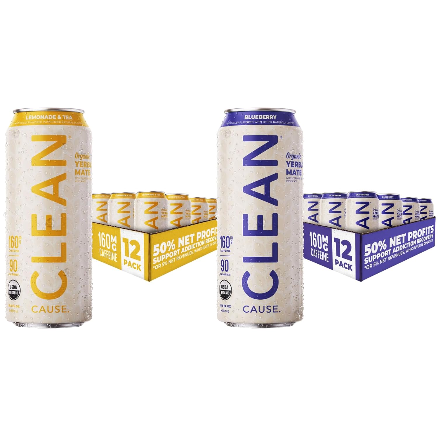 Amazon.com : NEW! CLEAN Cause Lemonade & Tea and Blueberry USDA Organic ...