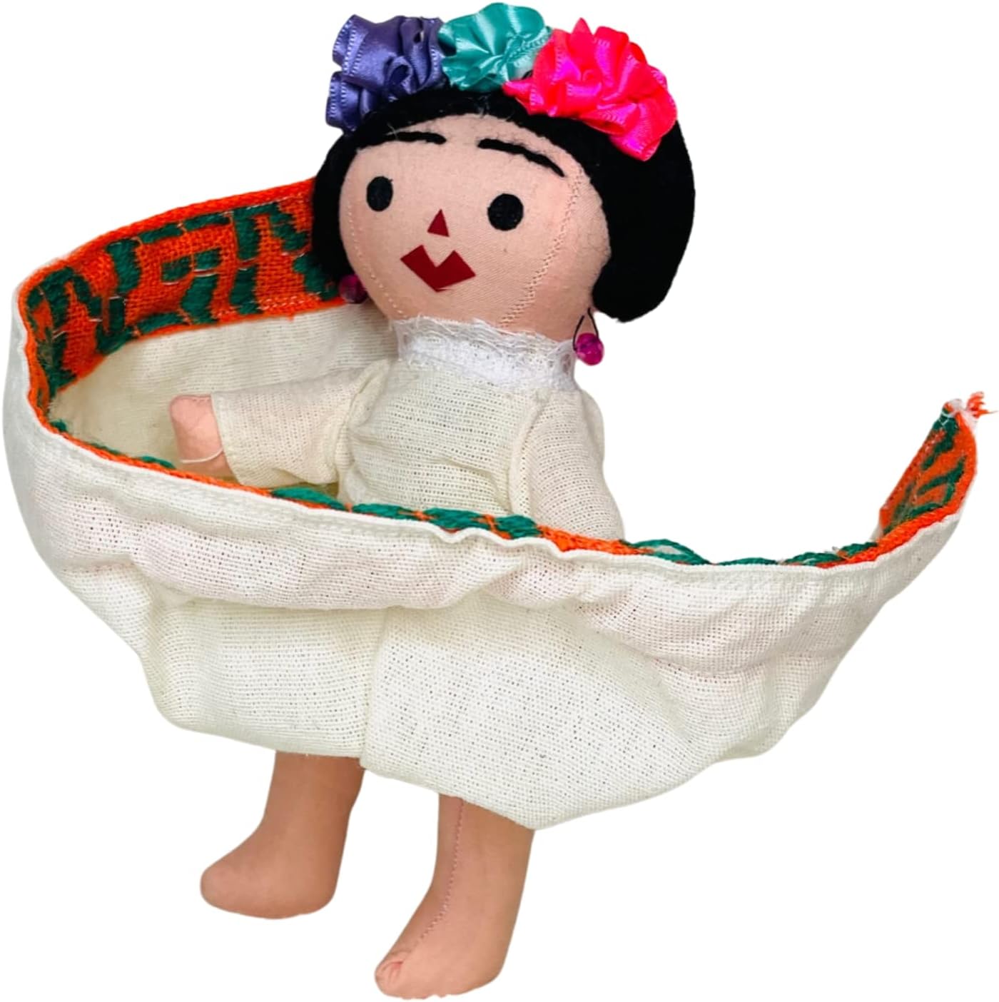MexART Muñeca mexicana hecha a mano Frida Maria con vestido tradicional de 7 pulgadas Mona de ...