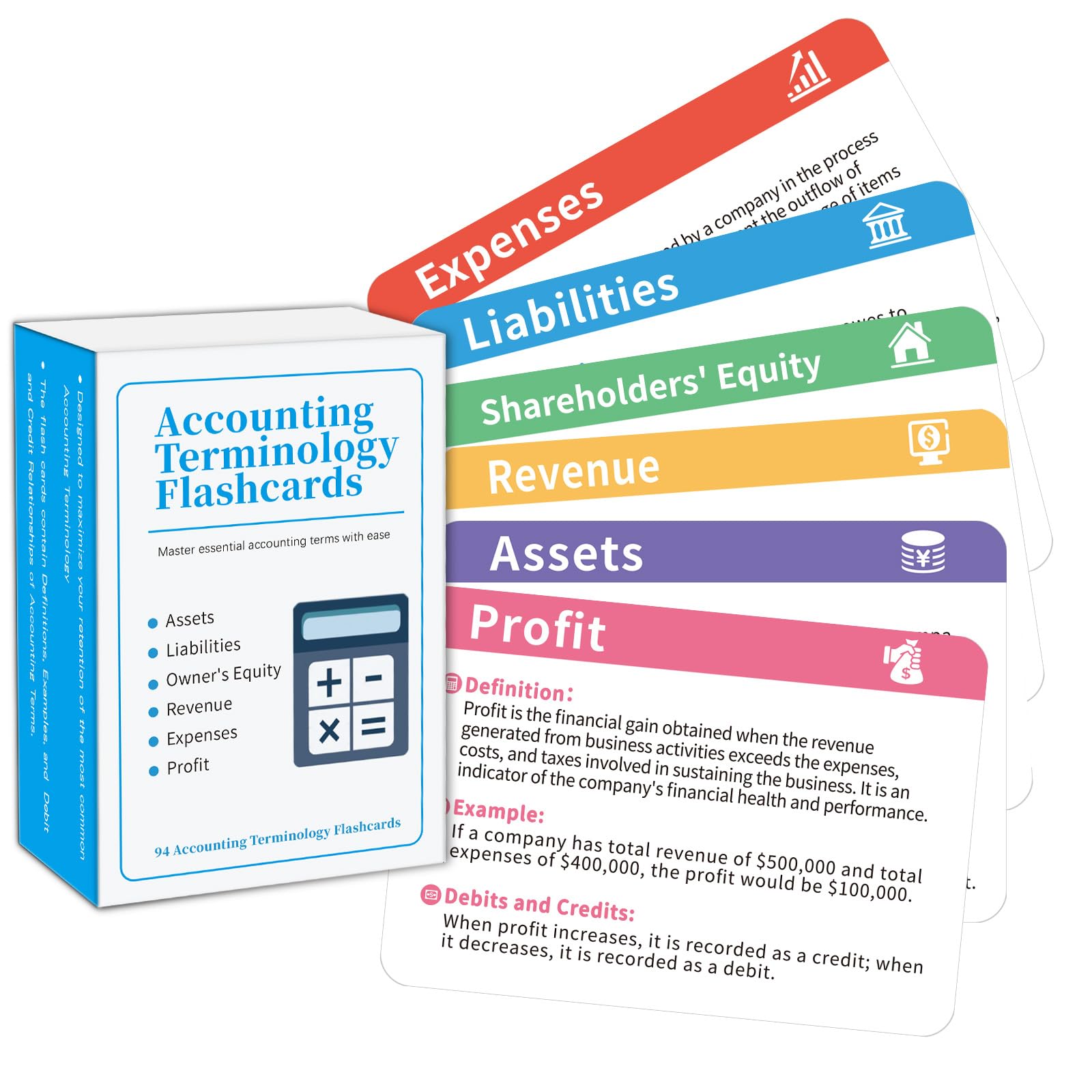 Amazon.com: Accounting Terminology Flash Cards for Financial Accounting ...