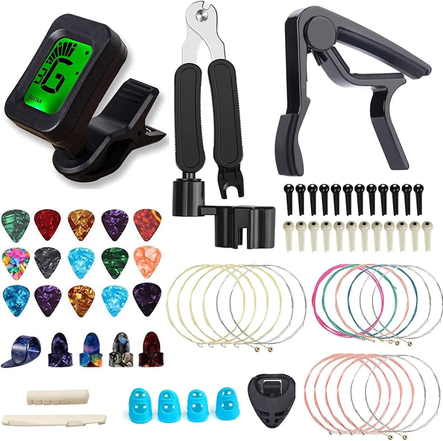 Guitar Accessories Kit 72 PCS Acoustic Guitar Accessories Kit Including ...