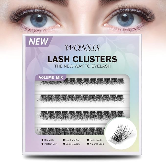Amazon.com: WONSIS Lash Clusters, False Eyelashes Individual for DIY ...