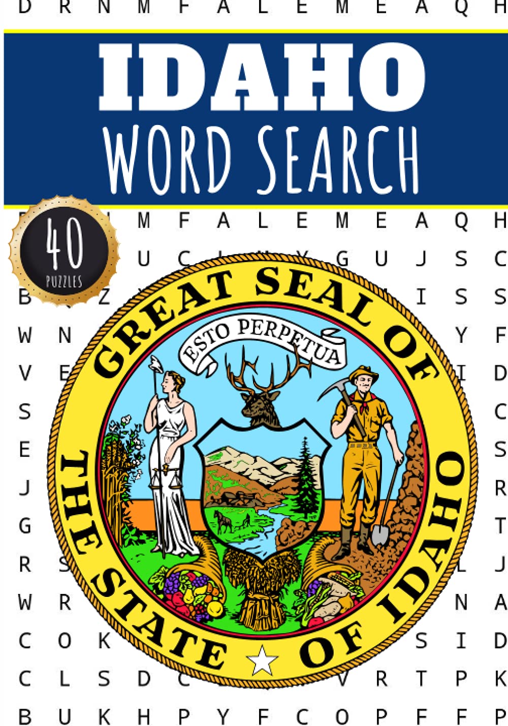 Idaho Word Search: 40 Fun Puzzles With Words Scramble for Adults, Kids ...