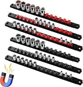 Amazon.com: Reniteco Magnetic Socket Organizer, 6-Piece Heavty Duty ABS ...