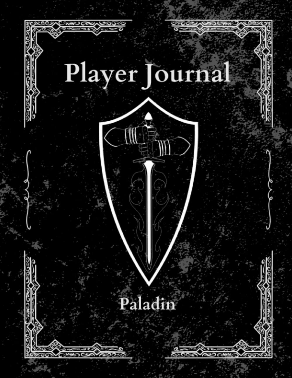 Themed Player's Journal with Character Sheet for DND, Paladin, Black ...