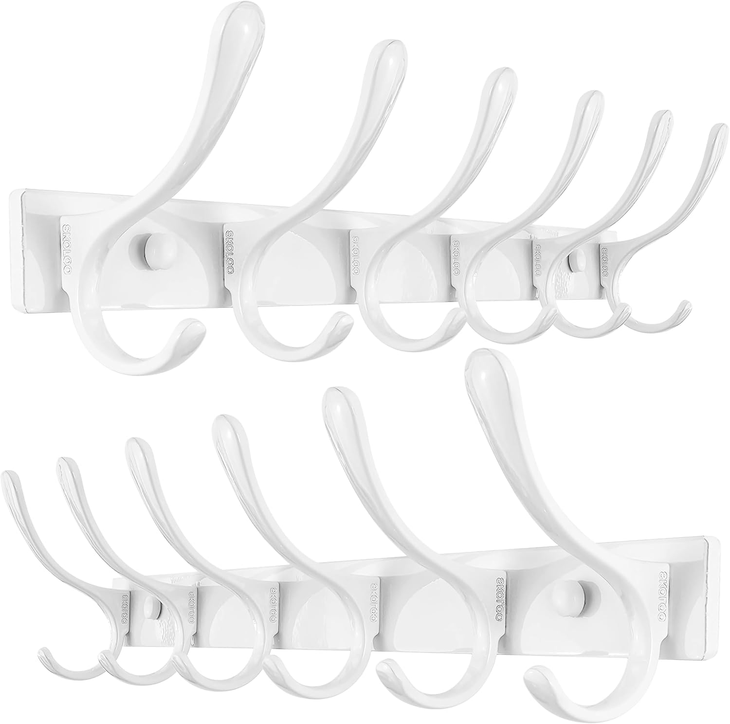 Amazon.com: SKOLOO Heavy Duty Wall Mounted Coat Rack - 6 Hooks ...