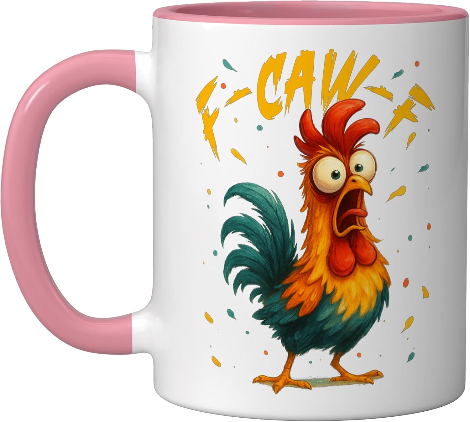 Amazon.com | f-caw-f Chicken Fcawf Rooster Coffee Ceramic Mug, Pink ...
