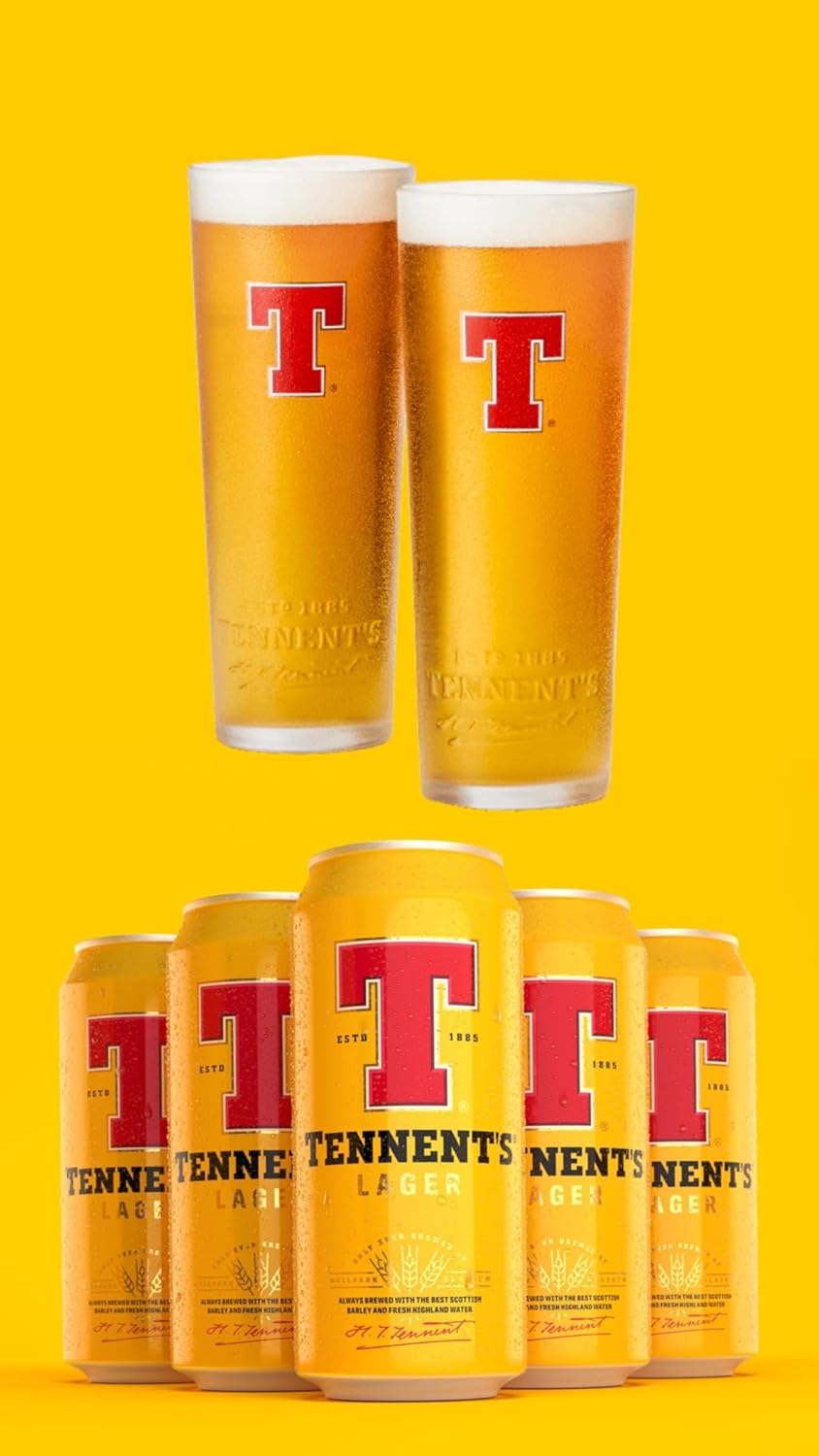 Tennents Lager Gift Set | Cans & Pint Glass Bundle | Official ...