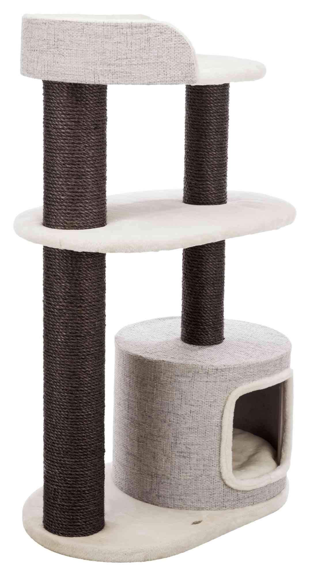 TRIXIE Cara Gray Cat Tower for Large Cats, with Scratching Posts, Two ...