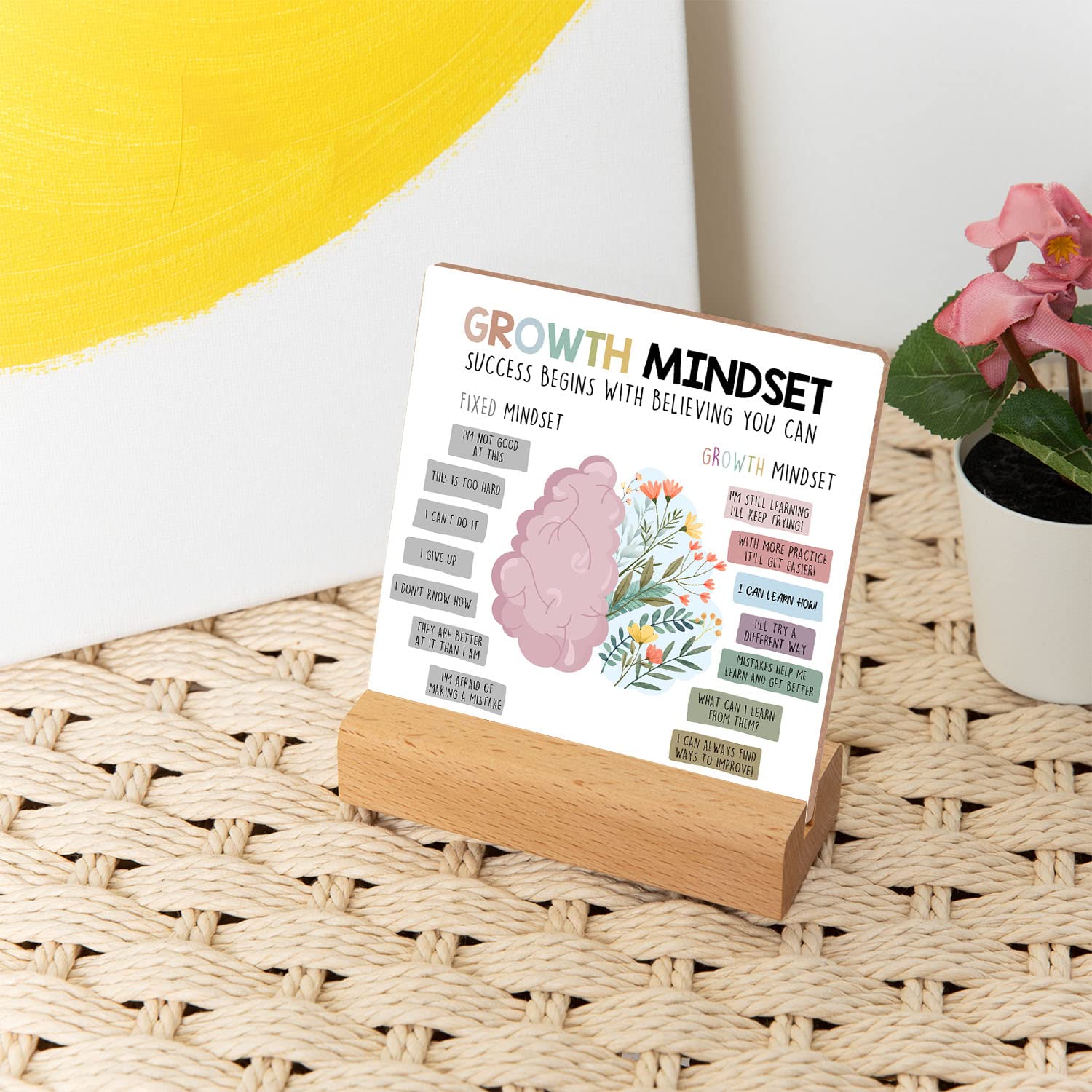 Snapklik.com : Growth Mindset Sign Teaching Sign, Gift For Teacher ...