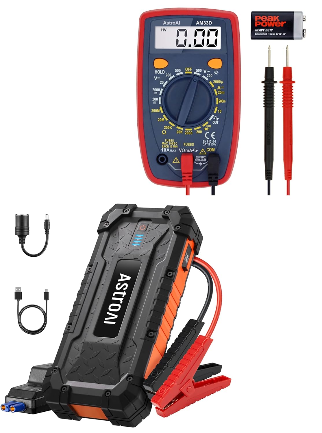 AstroAI Multimeter Tester 2000 Counts Digital Multimeter & AstroAI S8 ...
