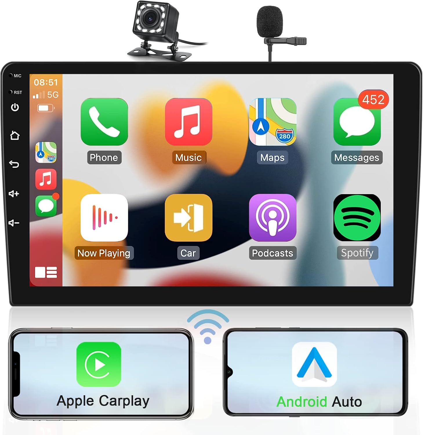 Amazon.com: 2G+32G Wireless Carplay Android Car Stereo with Android ...