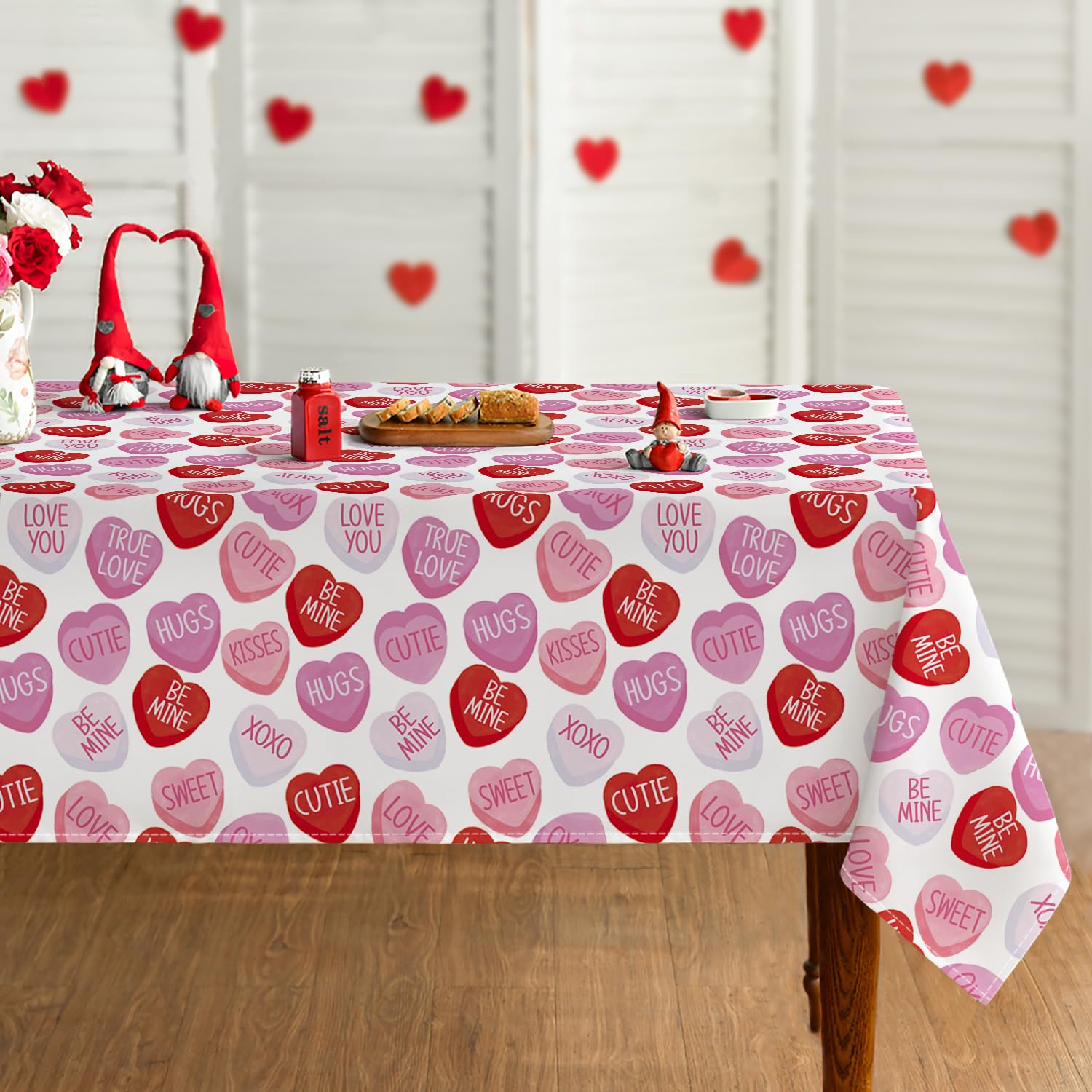 Amazon.com: Horaldaily Valentine's Day Tablecloth 60×84 Inch Rectangle ...