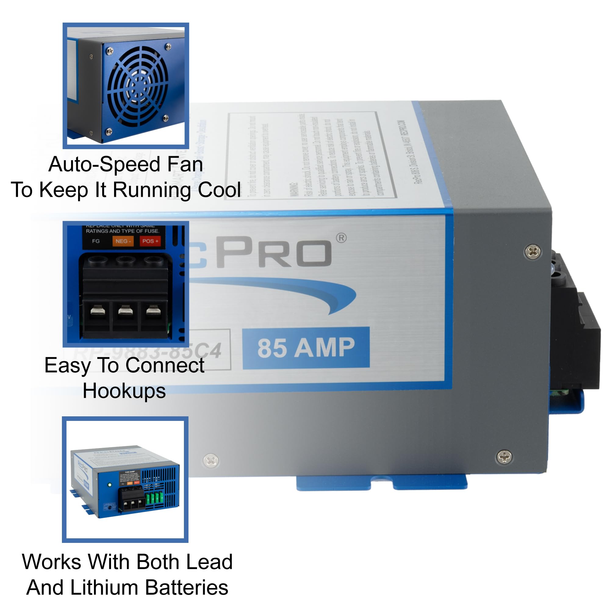 Snapklik.com : RV Converter 85 Amp RV Power Converter & Battery Charger ...