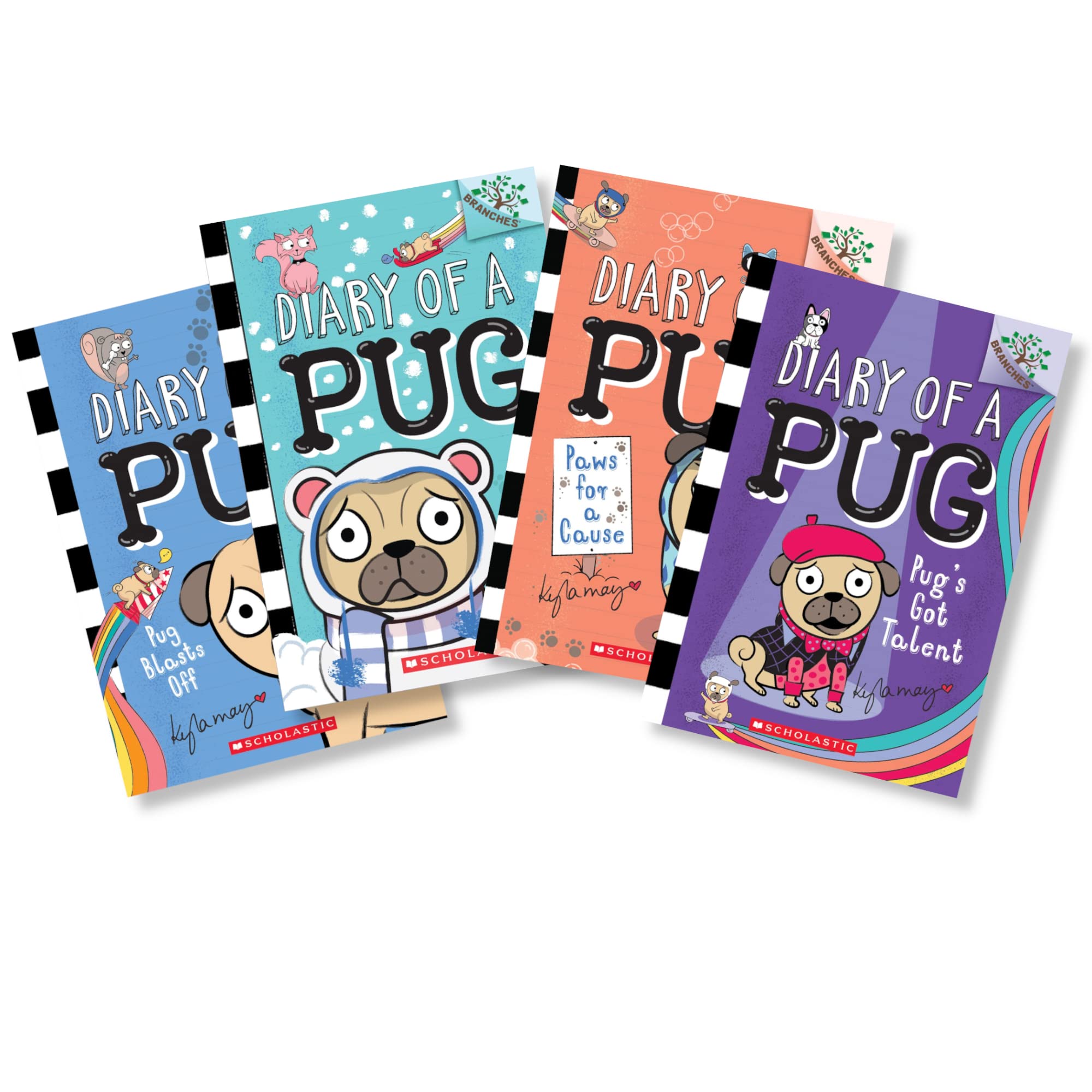 Diary of a Pug Collection Set ( 4 Books ): Kyla May: Amazon.com: Books