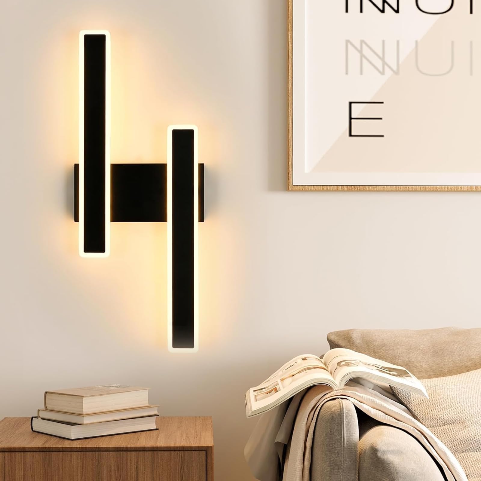 Riserva Applique Murale Intérieure LED, 16W Lampe Murale Moderne 3000K ...