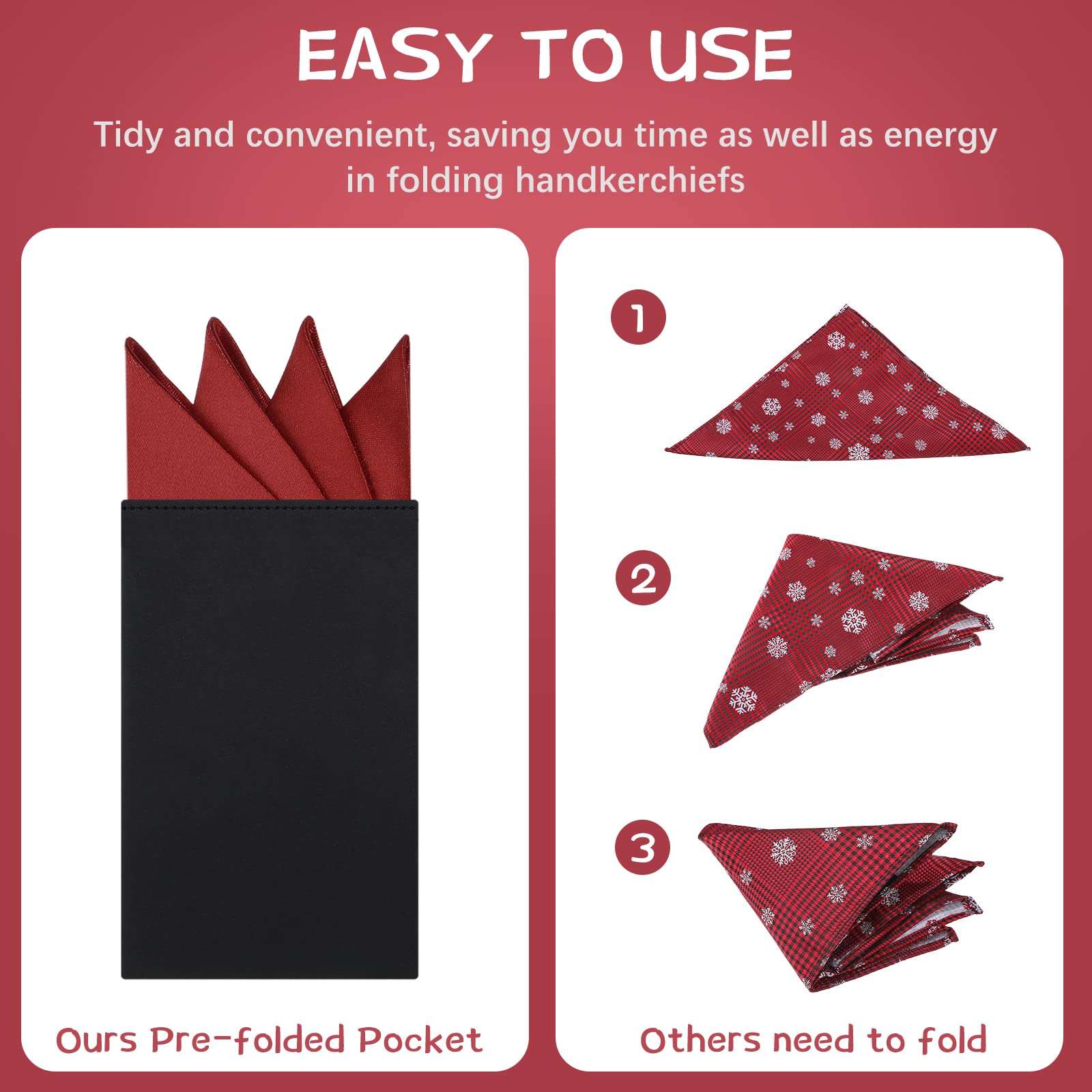 Suit Pocket Squares For Men Xuhal 12 Pcs Men'S Flat Prefolded Pocket ...