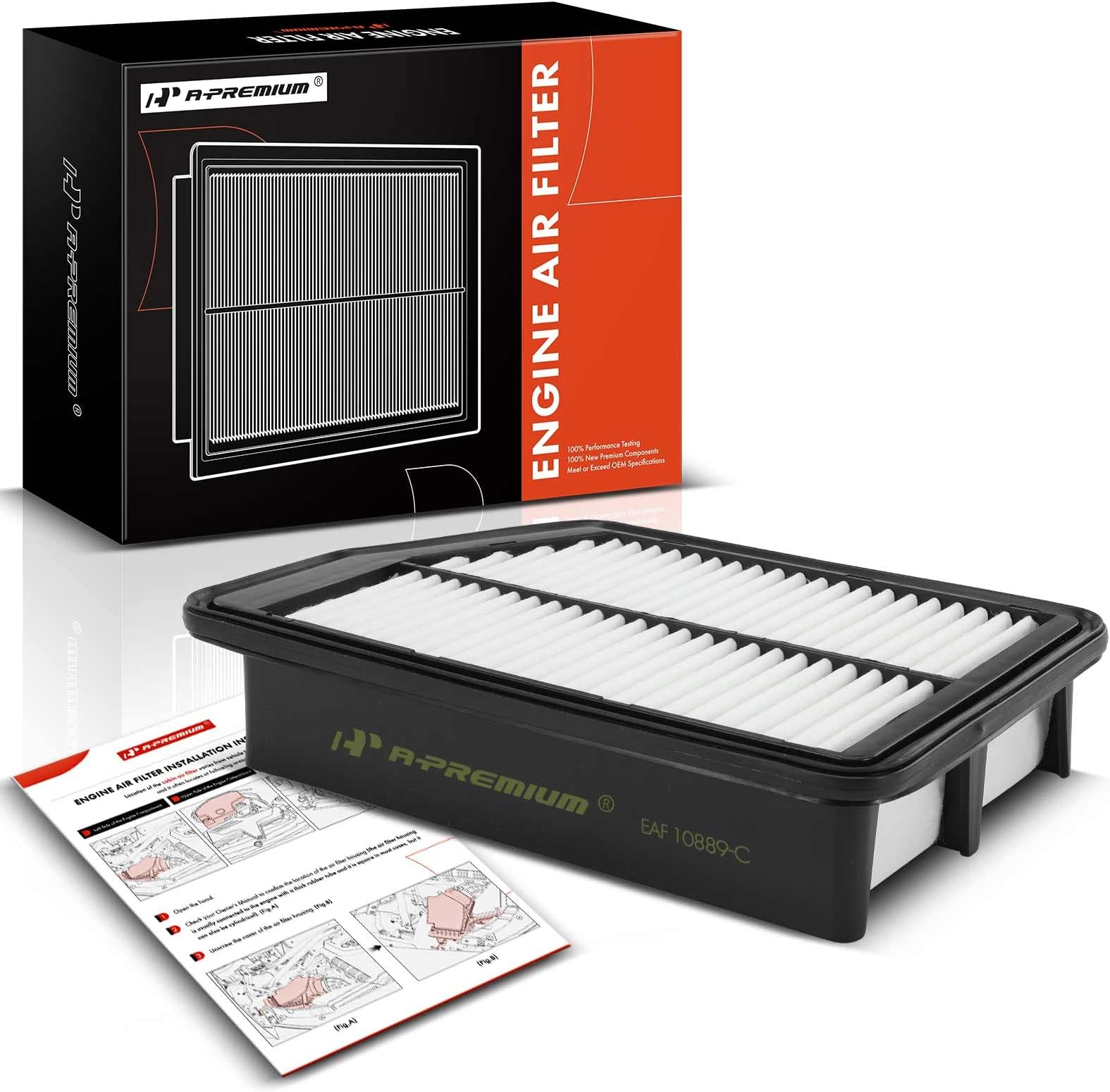 Amazon.com: K&N Engine Air Filter: Long Life 18,000 Mile Replacement ...