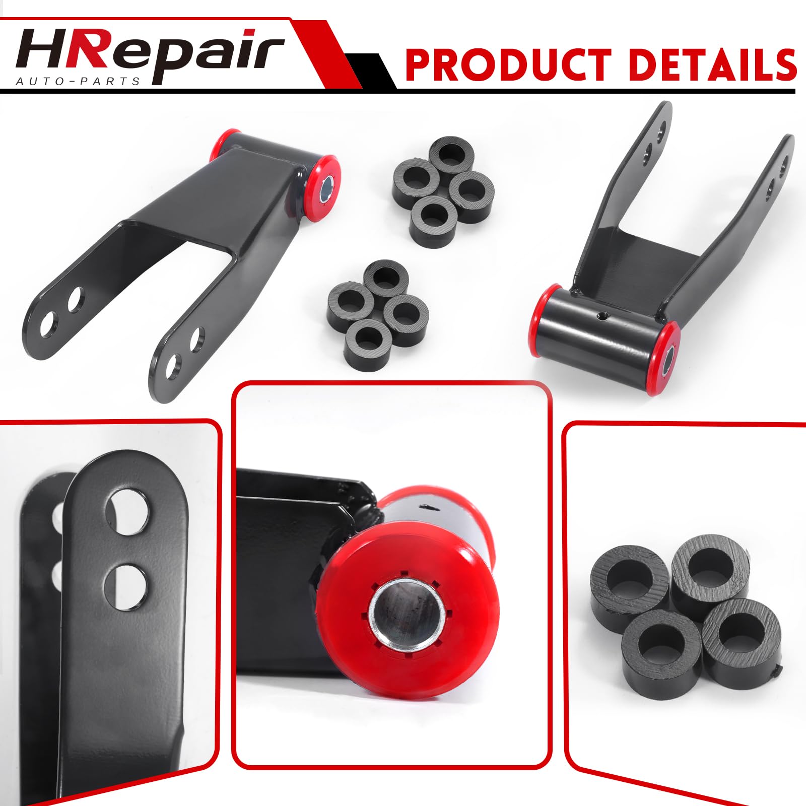 Snapklik.com : HRepair 2 Inch Suspension Rear Drop Lowering Shackles ...
