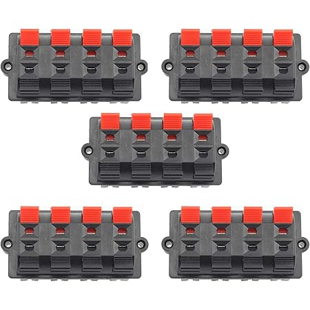 Amazon.com: Honbay 4PCS 4 Pin Speaker Terminal Block 4 Position ...