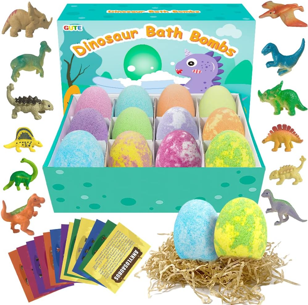 Amazon.com: Dino Hatch Bath Bombs for Kids with Surprise Dino Capsule ...