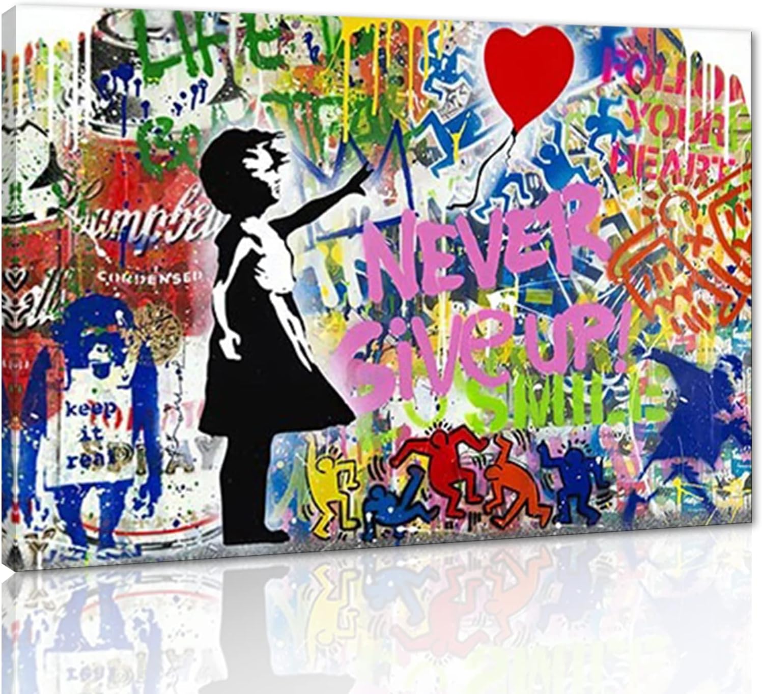 Amazon.com: Yatsen Bridge Colorful Graffiti Street Canvas Wall Art ...