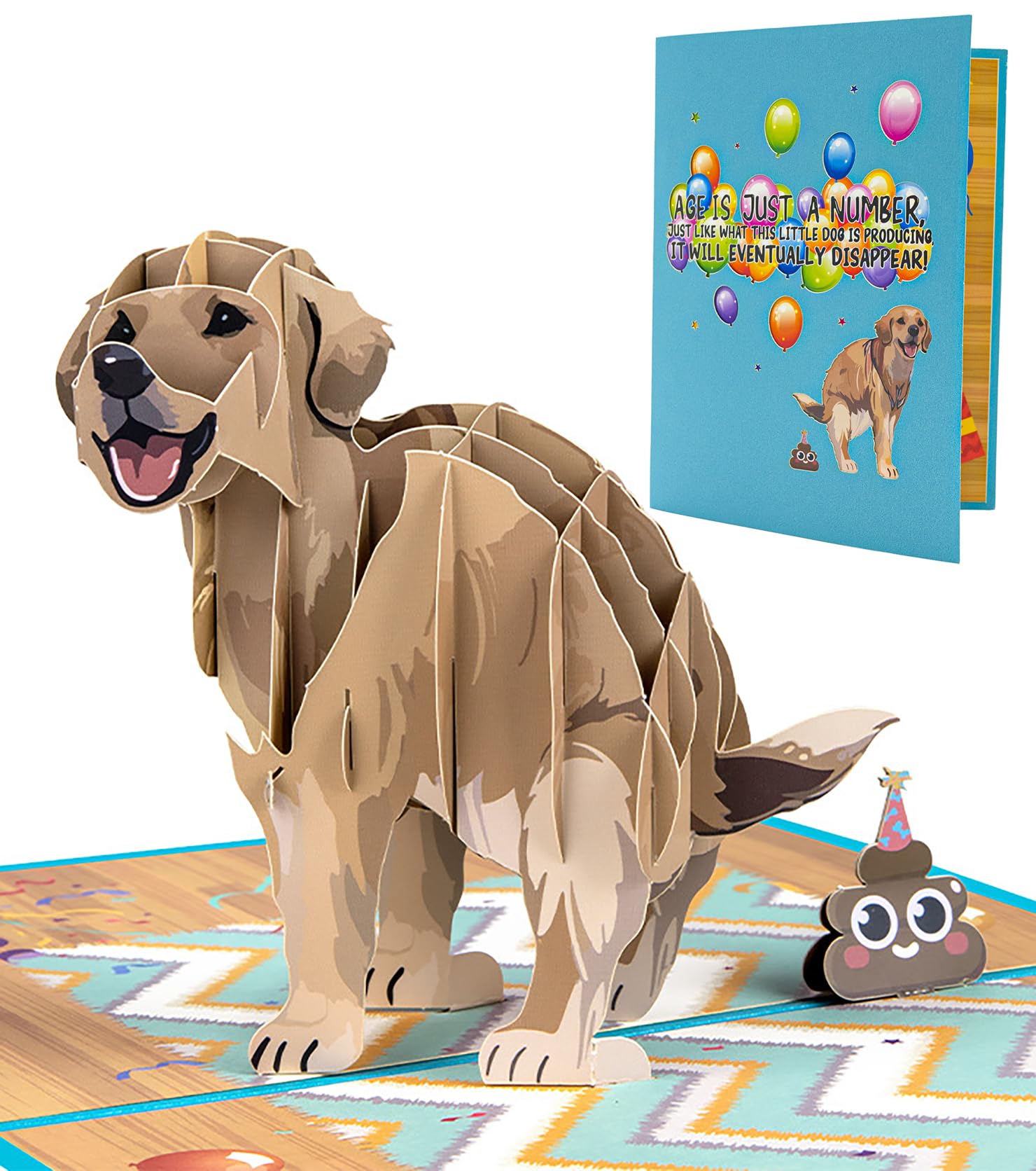 Amazon.com: Sharonlily Funny Dog Birthday Pop Up Card, Dog Happy ...