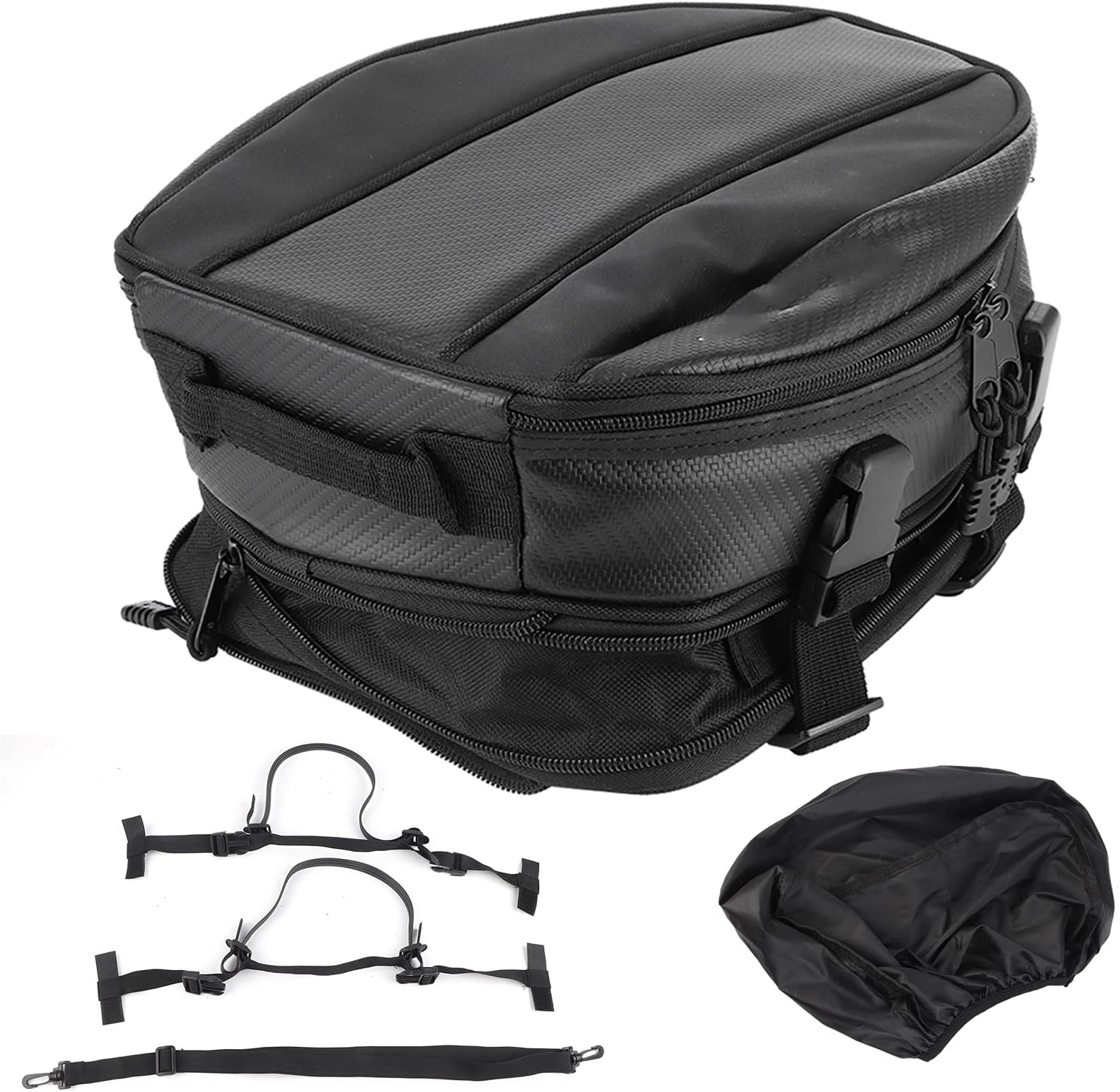 10L Motorcycle Tail Bag, Motorcycle Tail Pack, PU Leather Motorbike ...