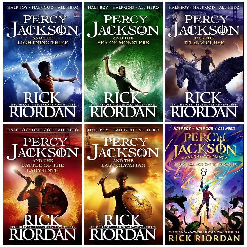 Percy Jackson and the Olympians Collection 6 Books Set By Rick Riordan ...