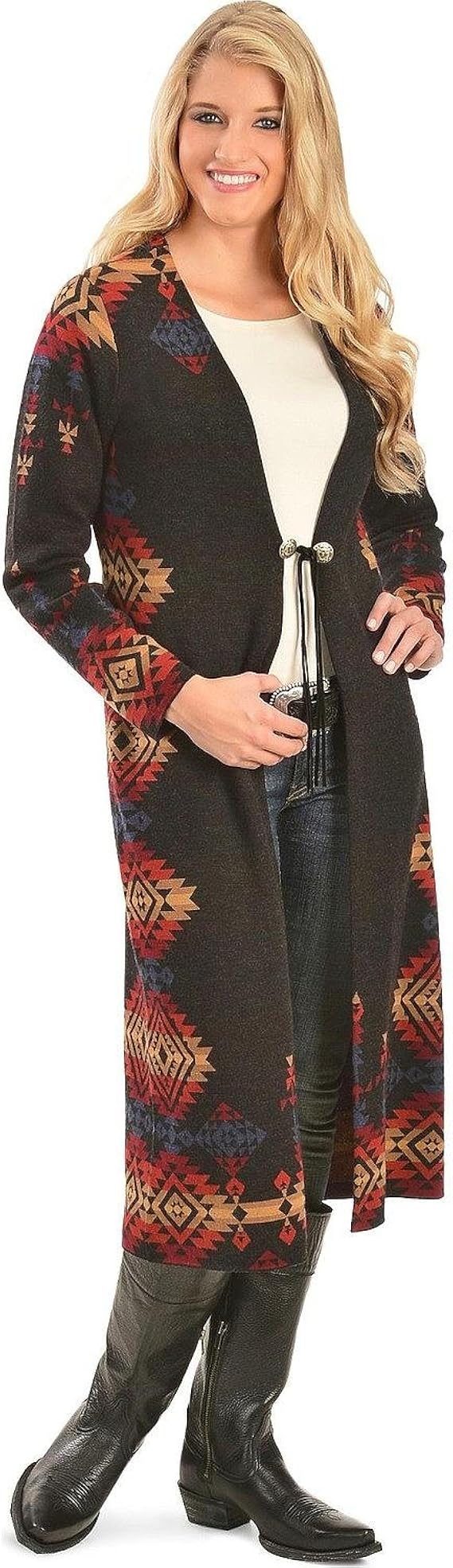 Pendleton Women's Canyon Rim Duster Sweater, Black Multi Large : Amazon ...