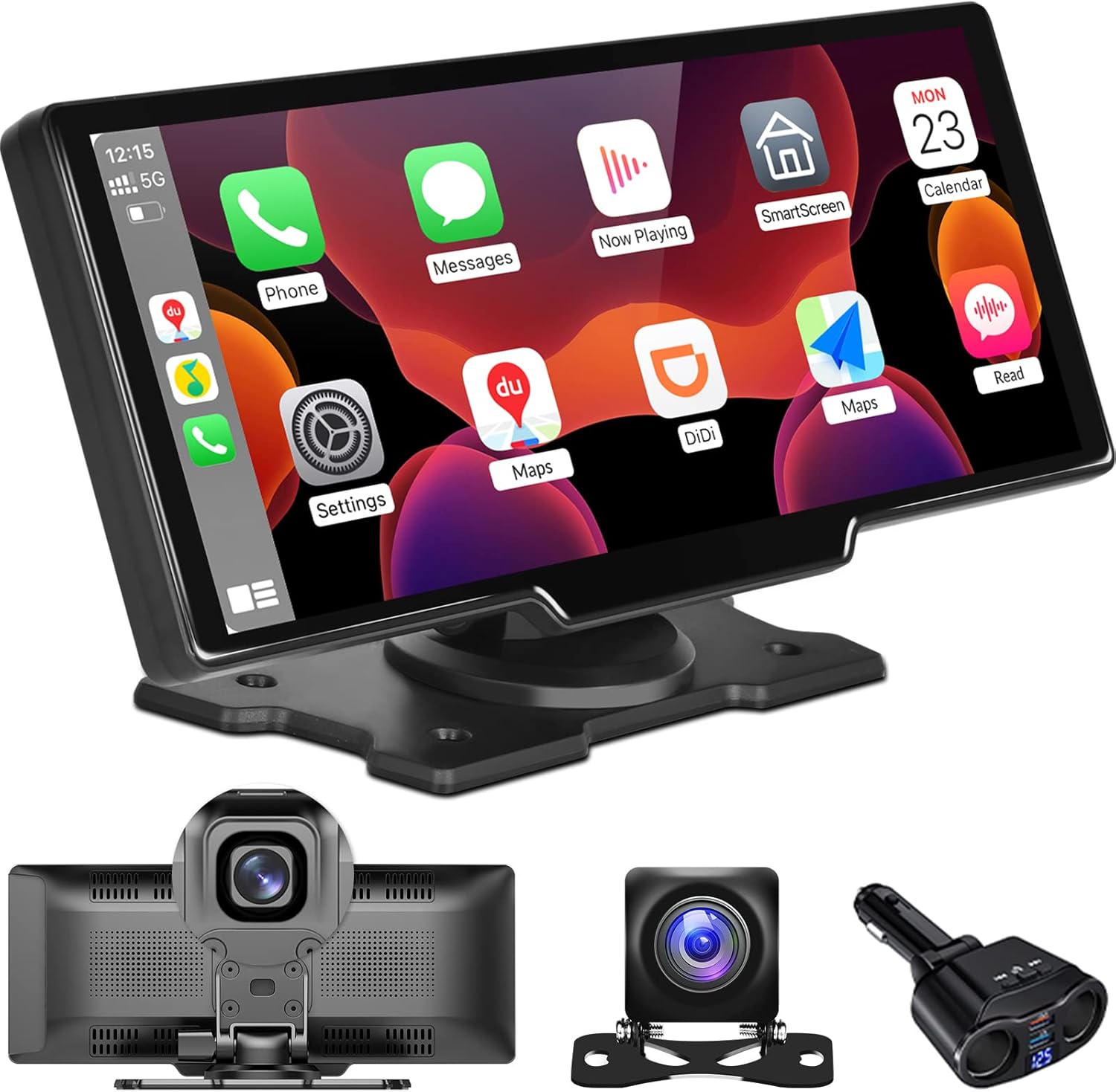 Amazon.com: Car Stereo Support Wireless Carplay/Android Auto Portable ...