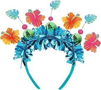 Amazon.com: AMCAMI Hawaiian Headband, Summer Luau Beach Party Headband ...