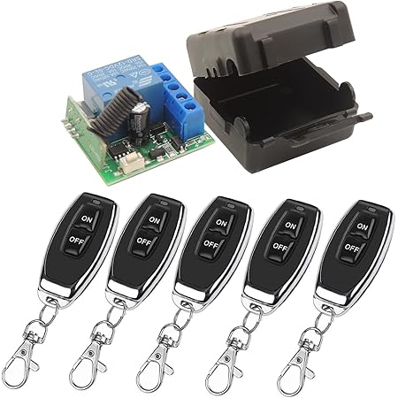 12V Relay Remote Switch Wireless RF Remote Control Switch 4 Channel ...