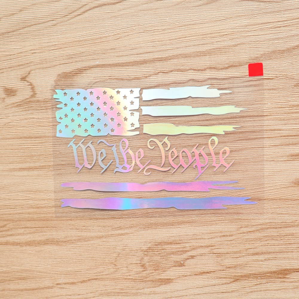 Amazon.com - American USA Flag We The People Quote Distressed Sticker ...