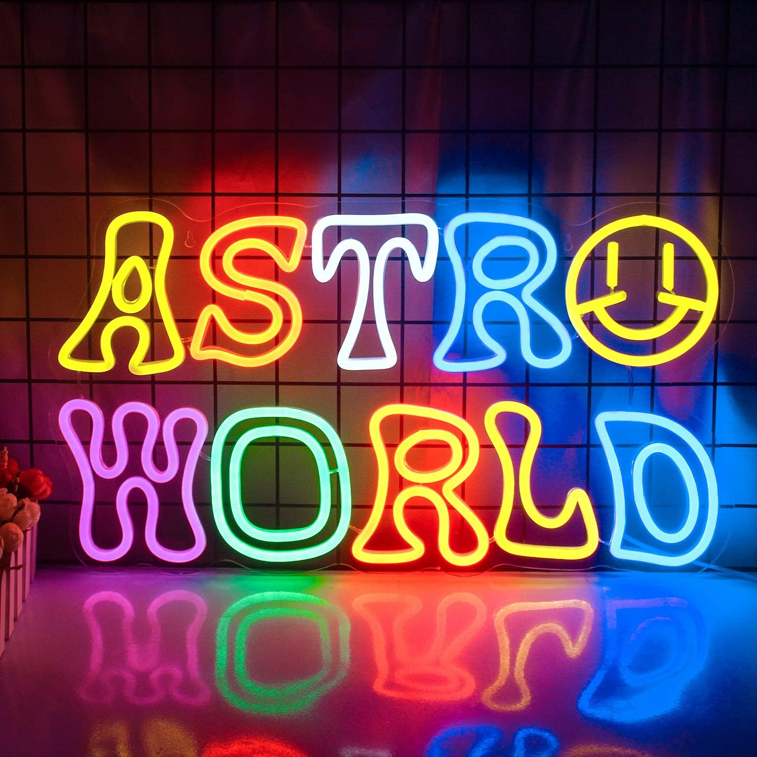 Amazon.com : JURONGYILU Astro World Neon Sign Letter Neon Signs for ...