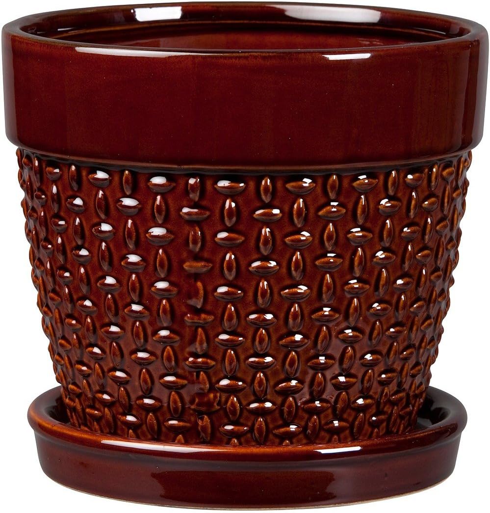 Amazon.com : New England Pottery Chain Link Pot, 6-Inch, Espresso ...